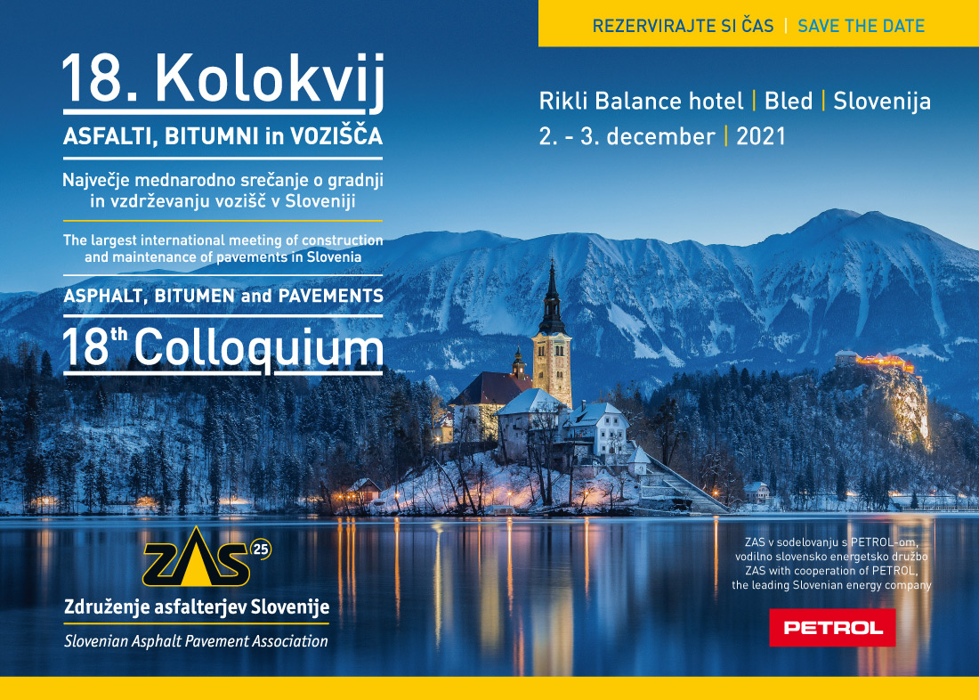 18. Kolokvij o asfaltih, bitumnih in voziščih - ZAS